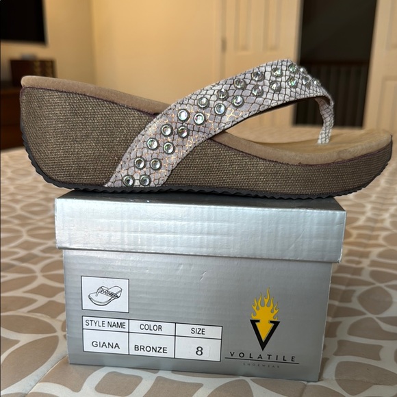 Volatile | Shoes | Volatile Brown Sandals With Wedge Sole And ...